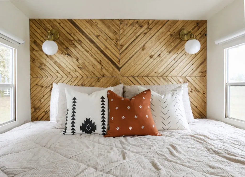 DIY Geometric Wood Accent Wall Tutorial